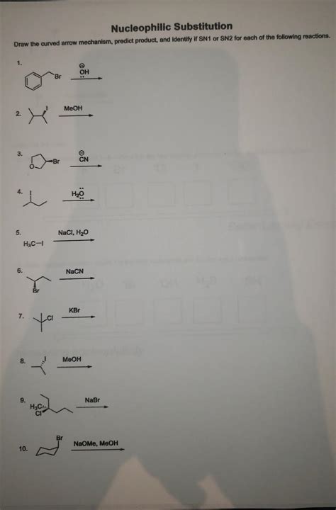 Solved Nucleophilic Substitution Draw The Curved Arrow