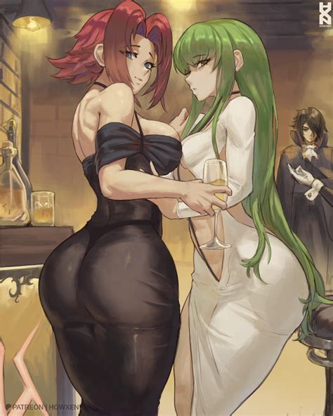 Howxen C C Kouzuki Kallen Lelouch Vi Britannia Code Geass Procreate Medium Babe Girls