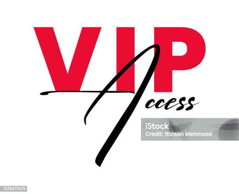 Vip Access Sign Typography Label Typescript Vector Banner Template