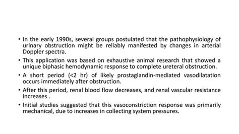 Resistive Index And Its Applications In Urology Ppt