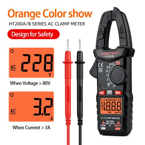 Habotest 미니 디지털 클램프 멀티 미터 Ac 전류 멀티 미터 전류계 전압 표시기 테스터 커패시터 테스트 Pinza Amperimetrica 측정 및 분석 장비