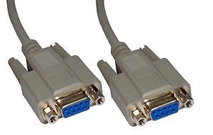 5m RS232 Cross Lead Serial Null Modem Cable DB9 Female To Female 9 Pin Crossed 744890391526 EBay
