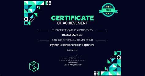 khaled montser on linkedin certification of python programming for