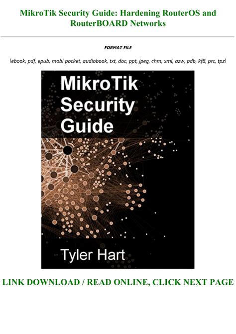 [pdf] mikrotik security guide hardening routeros and routerboard