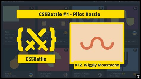 Css Battle Wiggly Moustache Target 12 Css Challenge Youtube