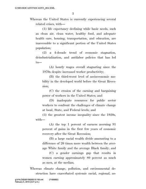 Green New Deal Gnd Resolution Full Text From Rep Alexandria Ocasio