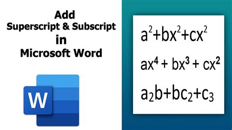 How To Add Superscript And Subscript In Word Make Superscript And