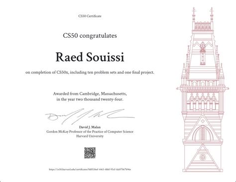 Raed Souissi On Linkedin Cs50x Cs50 Harvard Computerscience Learningjourney Tech