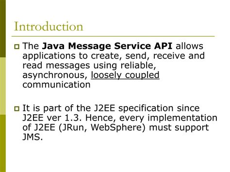 Ppt Java Message Service Api Powerpoint Presentation Free Download Id