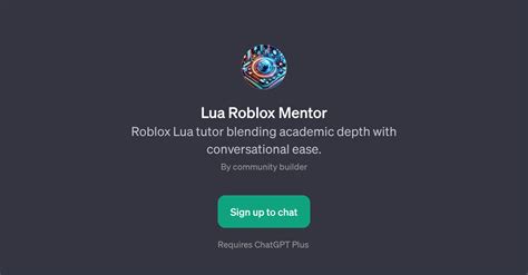 Lua Roblox Mentor Roblox Programming Mentorship Taaft