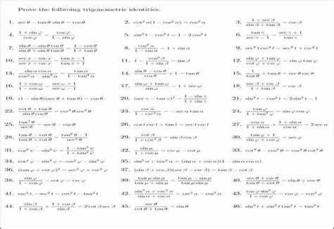 The Basic 8 Trig Identities Worksheet With Answers The Basic 8 Trig Identities Worksheet With Answers