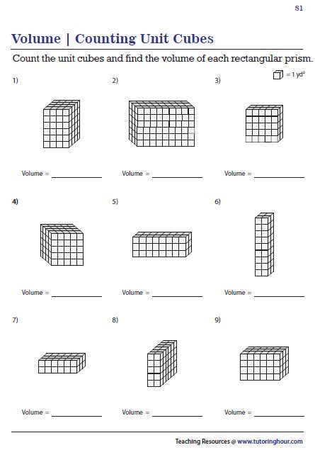 Volume Of Cubes Worksheet For Geometry Practice
