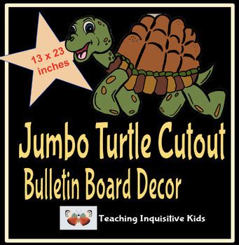 Jumbo Turtle Poster Cutout Bulletin Board Decor By Teaching
