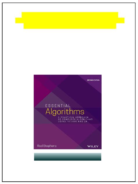 Essential Algorithms A Practical Approach To Computer Algorithms Using