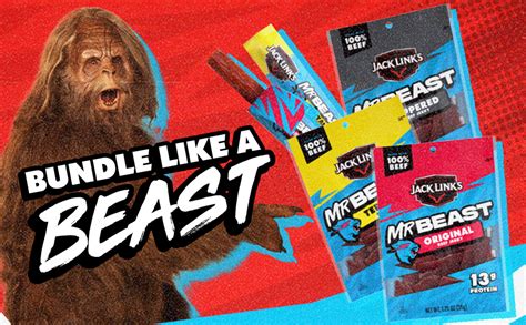 Jack Links X Mrbeast Beef Jerky Variety Box As Seen On