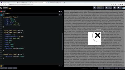 2023 01 19 자바스크립트와 제이쿼리 기초 33강 팝업2 구현 닫기버튼 레이아웃 Youtube