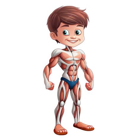 Músculos De Dibujos Animados Bonitos Una Guía Divertida Y Detallada De La Musculatura Humana