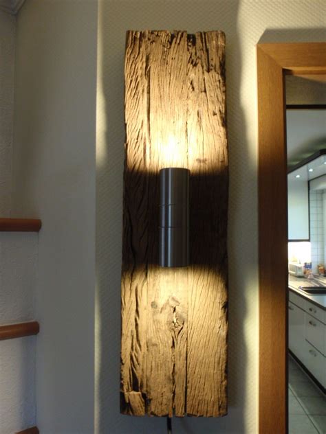 Design Wandlampe Wandstrahler Wandleuchte 73cm Aus Historischem Holz Gefertigt… Wandlampe