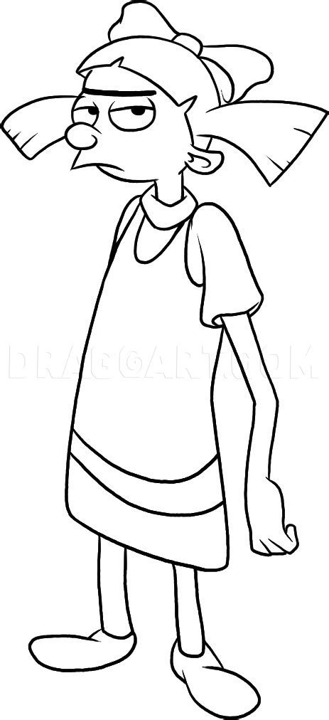 How To Draw Helga From Hey Arnold Drawing Step By Step By Dawn