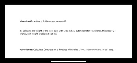 Solved B Calculate The Weight Of The Steel Pipe With L Chegg Com
