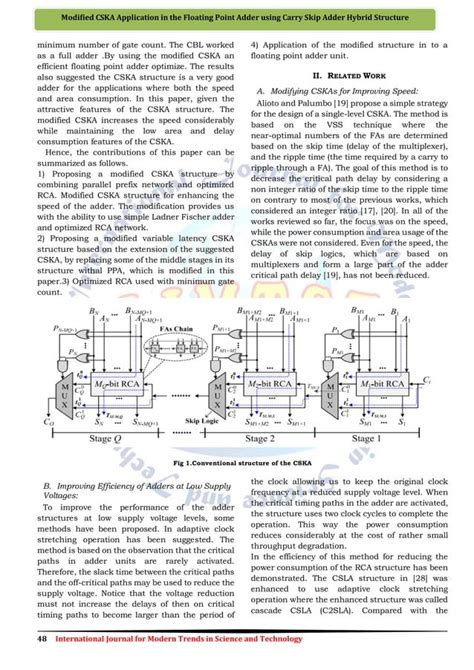 Modified Cska Application In The Floating Point Adder Using Carry Skip Adder Hybrid Structure Pdf