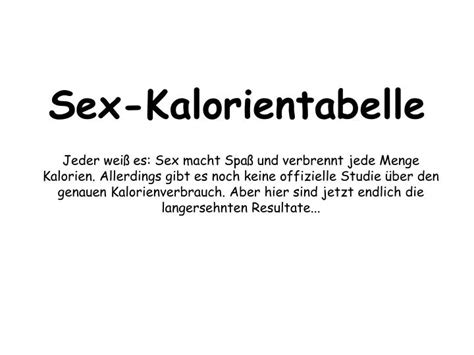 PPT Sex Kalorientabelle PowerPoint Presentation Free Download ID