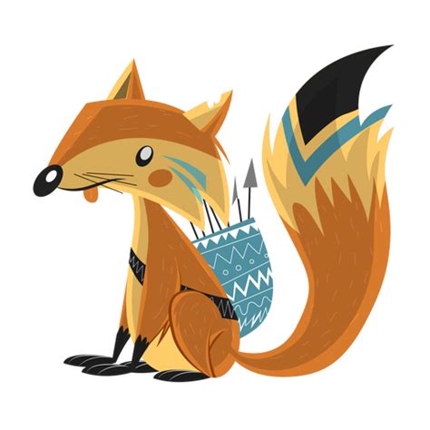 fox tail quiver arrow sketch png and svg design for t shirts