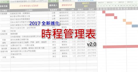 2017 Excel 專案時程表 V2 0 含甘特圖、範本下載 Kiwi Life