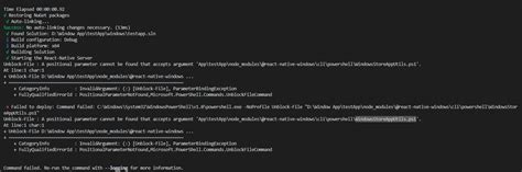 React Native Run Windows Command Is Failing At Build Step · Issue 3263 · Microsoftreact Native