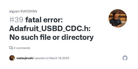 Fatal Error Adafruitusbdcdch No Such File Or Directory · Issue 39 · Algyanxiaogyan · Github