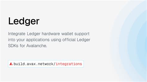 Ledger Avalanche Builder Hub