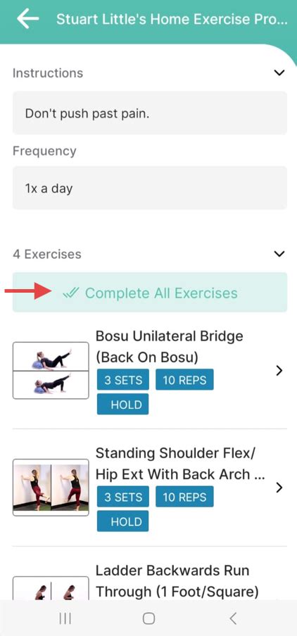 Completing All Exercises Pt Wired