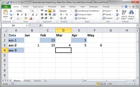 Automatically Shade Every Other Row When You Add Data In Excel TeachExcel