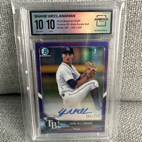 2018 Bowman Draft Chrome Shane Mcclanahan Auto Purple Refractor 250 Ebay