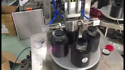 반자동 진공 유리병 캡핑기 4구 Youtube