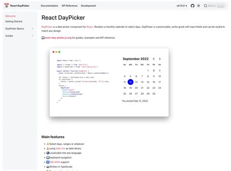 React Day Picker By Gpbl A React Template Built At Lightspeed