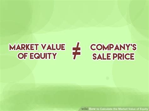 How To Calculate The Market Value Of Equity 12 Steps
