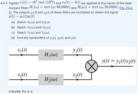 Solved Signals X1t104 Rect 104t And X2tδt Are