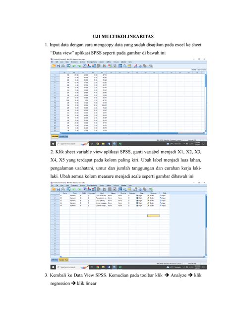 Uji Multikolinearitas Uji Multikolinearitas 1 Input Data Dengan Cara