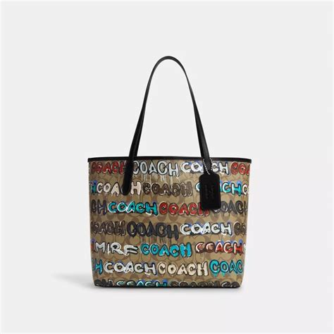 【公式】コーチアウトレット 【coach X Mint Serf】 シティ トート・シグネチャー キャンバス トートバッグ
