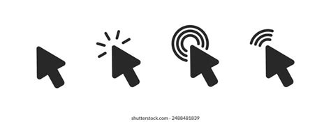 Click Icon Set Pointer Arrow Icon Stock Vector Royalty Free 2473747207 Shutterstock
