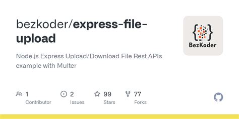 Github Bezkoderexpress File Upload Nodejs Express Uploaddownload File Rest Apis Example