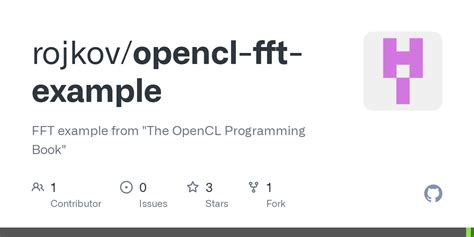 Github Rojkovopencl Fft Example Fft Example From The Opencl Programming Book