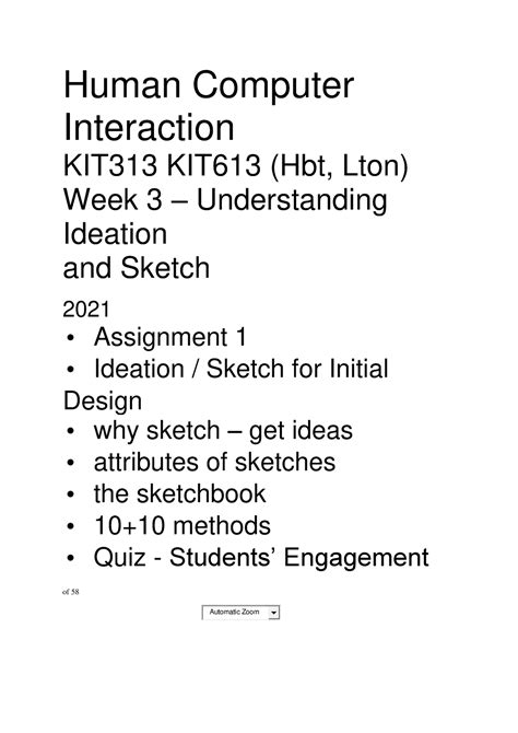 KIT313 KIT613 Lecturenote Week3 Human Computer Interaction KIT313