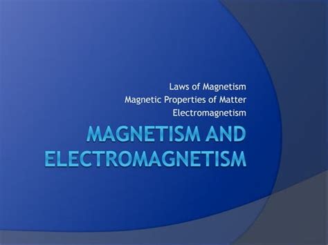 Magnetism Class 8 Ppt