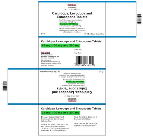 Carbidopa Levodopa And Entacapone Macleods Pharmaceuticals Limited