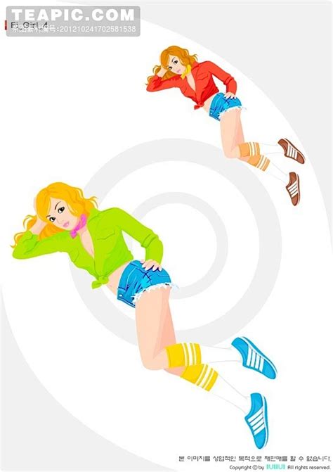 韩国运动健身美女矢量图004 韩国美女 人物分类 花瓣网