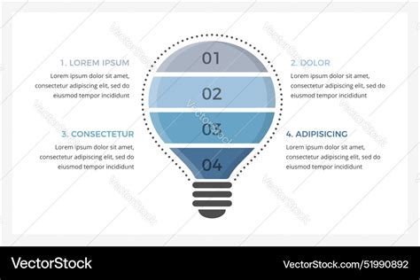 Infographic Template With Bulb Royalty Free Vector Image