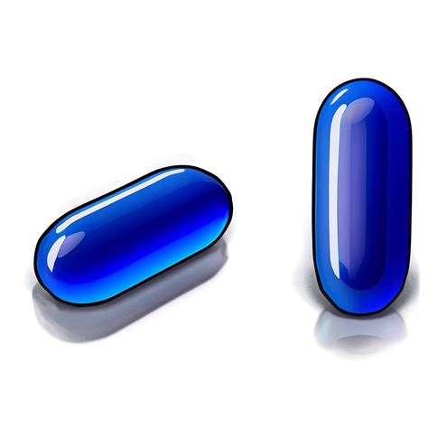 Blue Pill With Reflection Png 06132024 Png Image