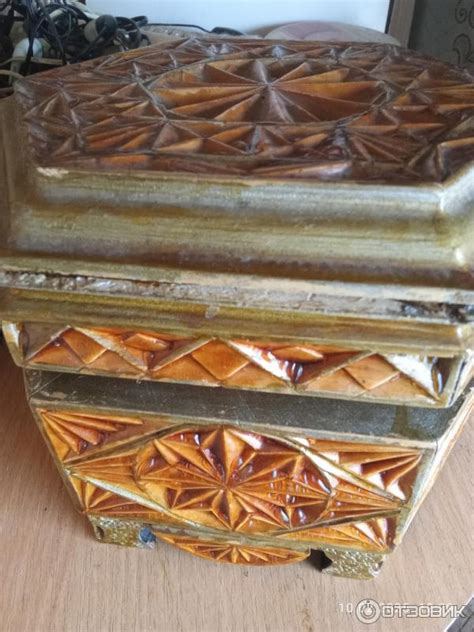 Отзыв о Деревянная шкатулка для украшений ручной работы Удобная вещица для швейной фурнитуры